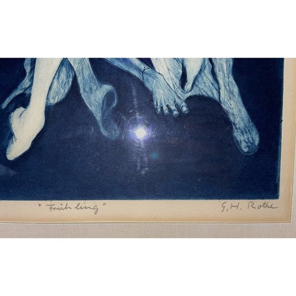 G.H. Rothe | Art | Vintage Gh Rothe Fruehling 974 Mezzotint Print ...